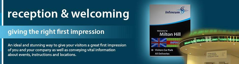 LED Reception Signs and Digital Lobby Signage | LED Synergy