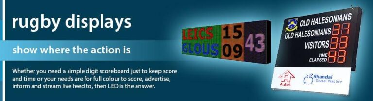 Rugby Scoreboards | Outdoor LED electronic scoreboards | LEDsynergy