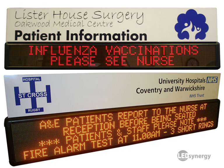 LED Hospital Signs & Waiting Room Signs | LED Synergy
