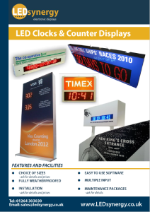 Information LED Clocks and Counters | LED Synergy