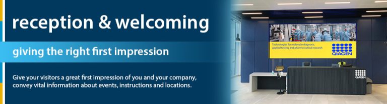 LED Reception Signs and Digital Lobby Signage | LED Synergy